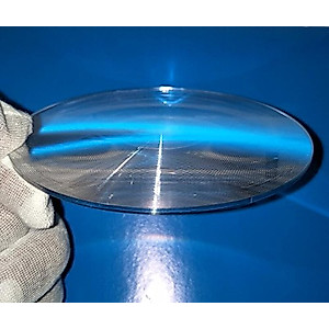 Fresnel Lens Magnifier, Diameter 100mm (4''), Focal Length 100mm, Acrylic Lens (not Glass), for Physics Classroom,Solar Heating,Magnifiying. (Focal Length 100mm)