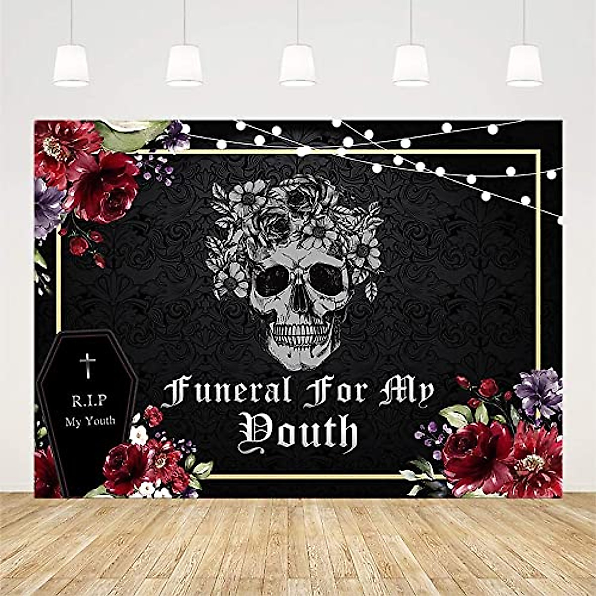 Sendy SENDY 7x5ft Funeral for My Youth Backdrop Death to My Twenties Birthday Party Decorations RIP to My 20s Banner Pink One Size