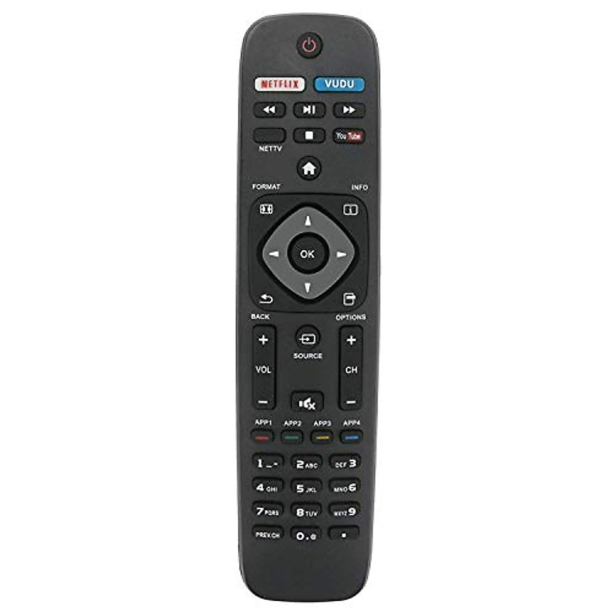 Replacement Remote Control for 43PFL5602/F7 50PFL5601/F7 50PFL5602/F7 55PFL5901/F7 55PFL5601/F7 55PFL5402/F7 65PFL5602/F7 Philips Smart TV