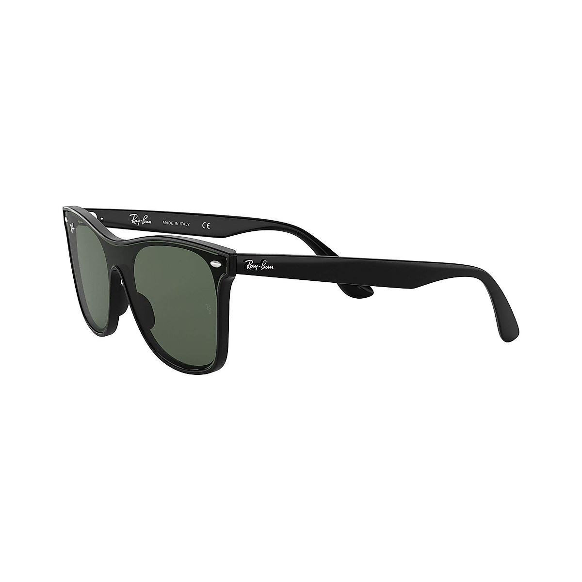 Ray-Ban Rb4440n Blaze Wayfarer Square Sunglasses, Black/Dark Green, 41 mm