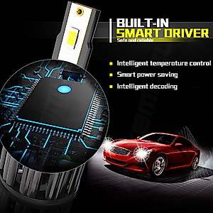 PCVBMLAUT Fit For Toyota Tacoma (2016-2021) Headlight Bulbs, H9/H11 High Beam + H11 Low Beam + H11 Fog Light Halgoen Replacement Bulbs, 60W 6000K White, IP67 Waterproof, Plug and Play, Pack of 6