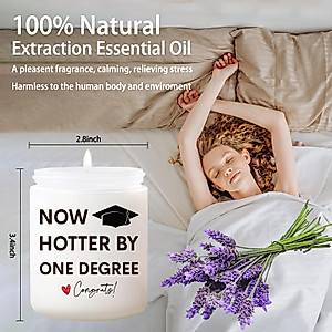 Hiipeenow 2024 Graduation Gifts for Her, Him, Handmade Natural Soy Wax Lavender Scented Candle Presents (7oz) Funny College Nurse Phd Graduation Gifts for Women, Men, Masters