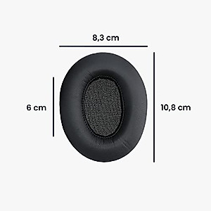 kwmobile Replacement Ear Pads Compatible with TaoTronics BH060 - Earpads Set for Headphones - Black
