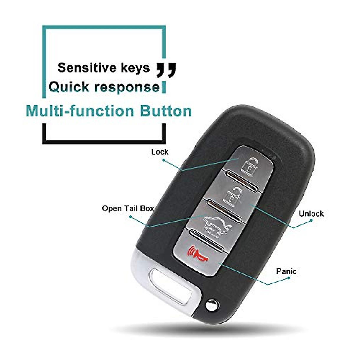 SELEAD Keyless Entry Remote Control Car Key Fob Keyless Entry Remote fit for Hyundai for Kia Azera Equus Genesis Sonata 2011-2015 Antitheft Keyless Entry Systems PCF7952 4 Buttons 1pc US Stock