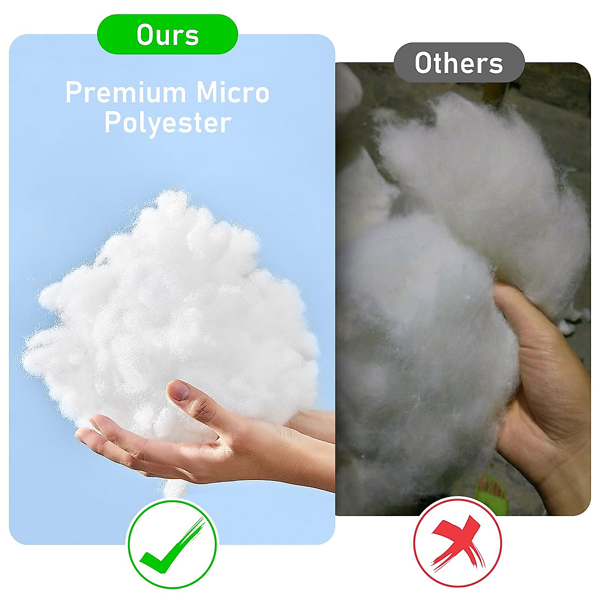 CASAJOY Pack of 2 20x20 Outdoor Pillow Inserts, Water Resistant Throw Pillow Inserts, Cushion Inner Pads for Patio, Furniture, Sofa, Bed, Living Room, Garden Decorative Waterproof Pillow Inserts