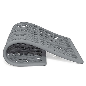 GASARÉ, Extra Large, Thick, Silicone Trivet for Hot Dishes, Pots, and Pans, Heat Resistant Mat for Countertop, Hot Pad for Kitchen, Easy to Clean, 16 x 12 x 3/8 Inches, Gray