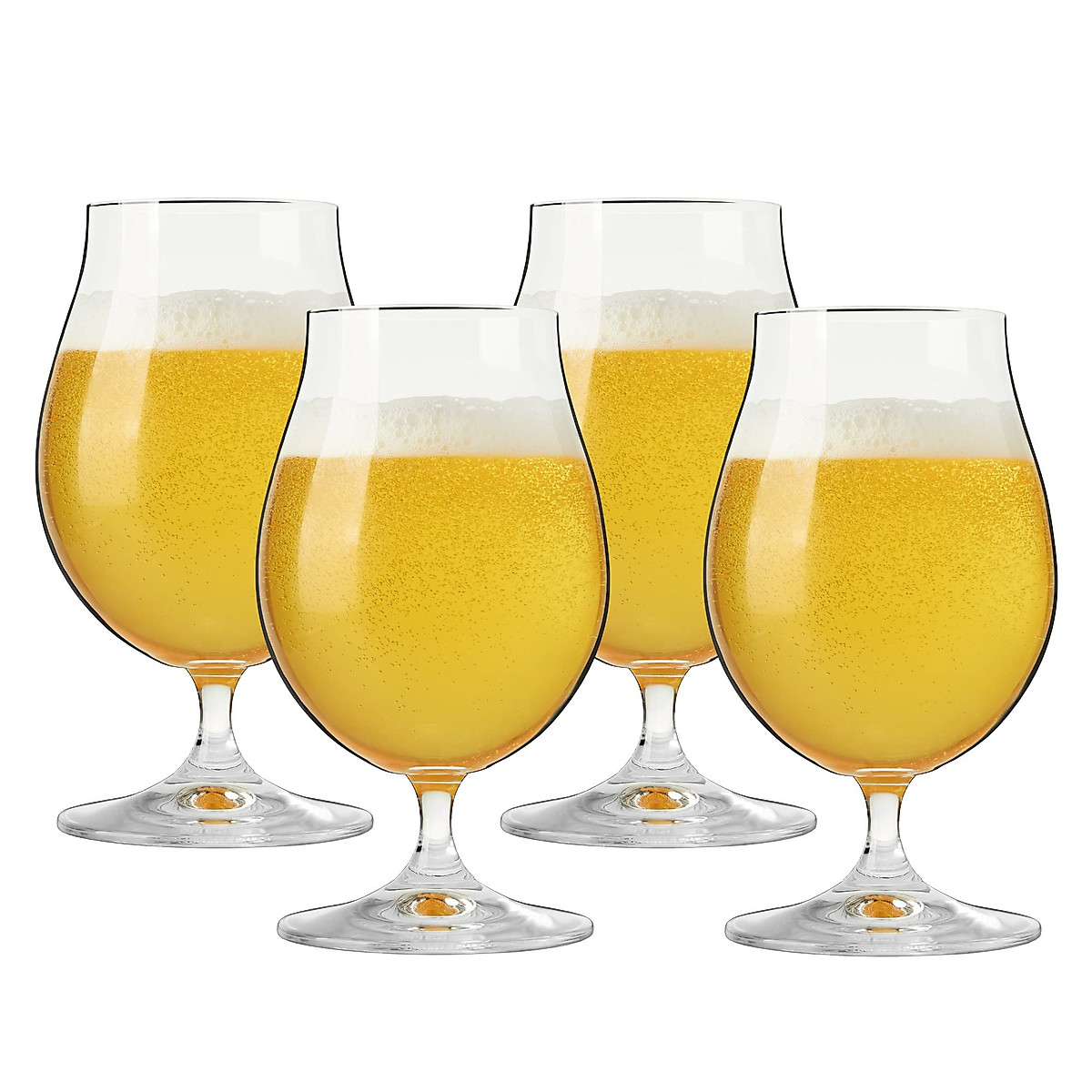 Spiegelau Beer Classics Tulip Glasses, Set of 4, European-Made Lead-Free Crystal, Modern Beer Glasses, Dishwasher Safe, Professional Quality Beer Tulip Glass Gift Set, 15.5 oz