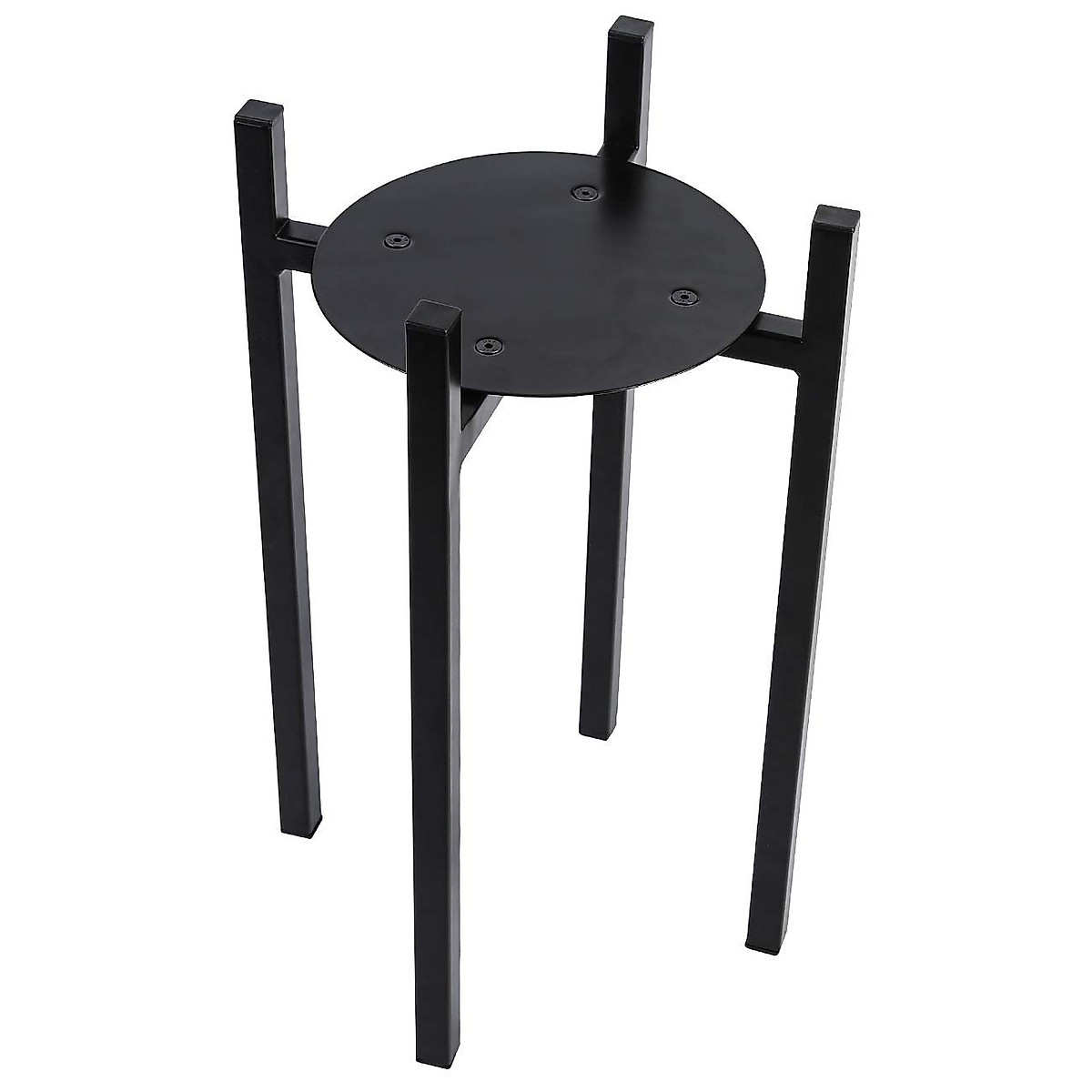 Sunnyglade Plant Stand Metal Potted Plant Holder Sturdy, Galvanized Steel Pot Stand with Stylish Mid-Century Design, Medium for Indoor, Outdoor House, Garden & Patio (15" High)