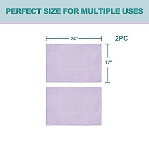 LoomyLife Memory Foam Bathroom Rug 2PCS 17"×24",Thick Soft Absorbent Chenille, Rubber Backing Quick Dry Microfiber Mats, Water Absorbent Rain Showers and Under The Sink(Pond Lily)