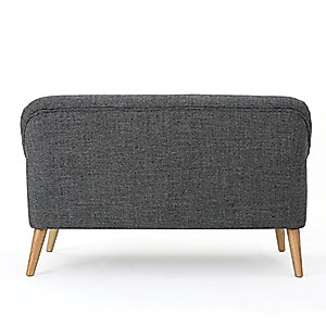 Christopher Knight Home Mariah Mid-Century Modern Loveseat, Grey
