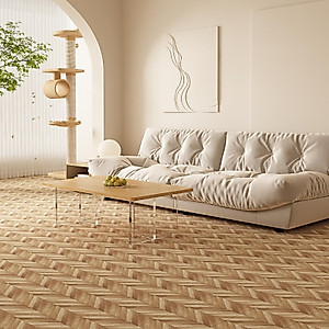 Peel and Stick Floor Tile, 12-Inch Vinyl Flooring 20 Tiles, Peel and Stick Flooring, Self Adhesive DIY Flooring for Kitchen, Dining Room, Bedrooms & Bathrooms