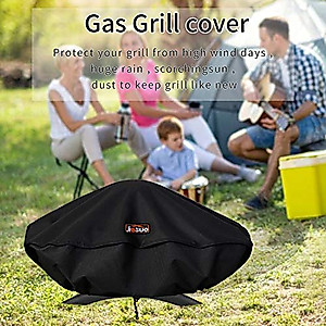Jiesuo Grill Cover for Weber Q Series Grills, Grill Cover for Weber Q1200, Q1000 and Q100 Series Portable Grill Cover