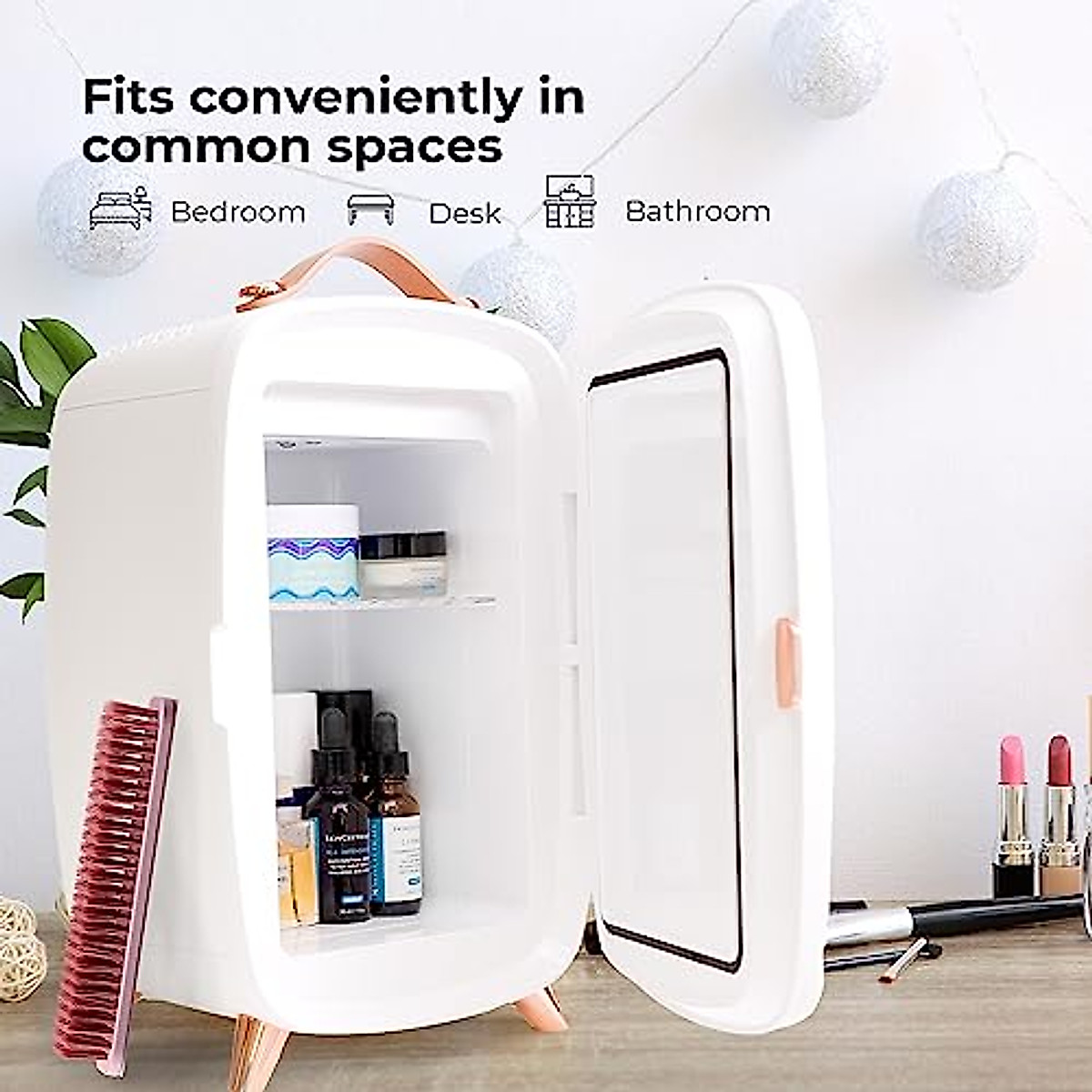watrboy Professional Skincare Fridge, 6 Liter Cosmetic Beauty Fridge, Mini Makeup Fridge for Skin Care, Compact Makeup Fridge for Skincare