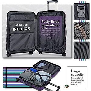 Feybaul Luggage Set 2PCS Suitcase PC+ABS Carry On Luggage with Spinner Wheel