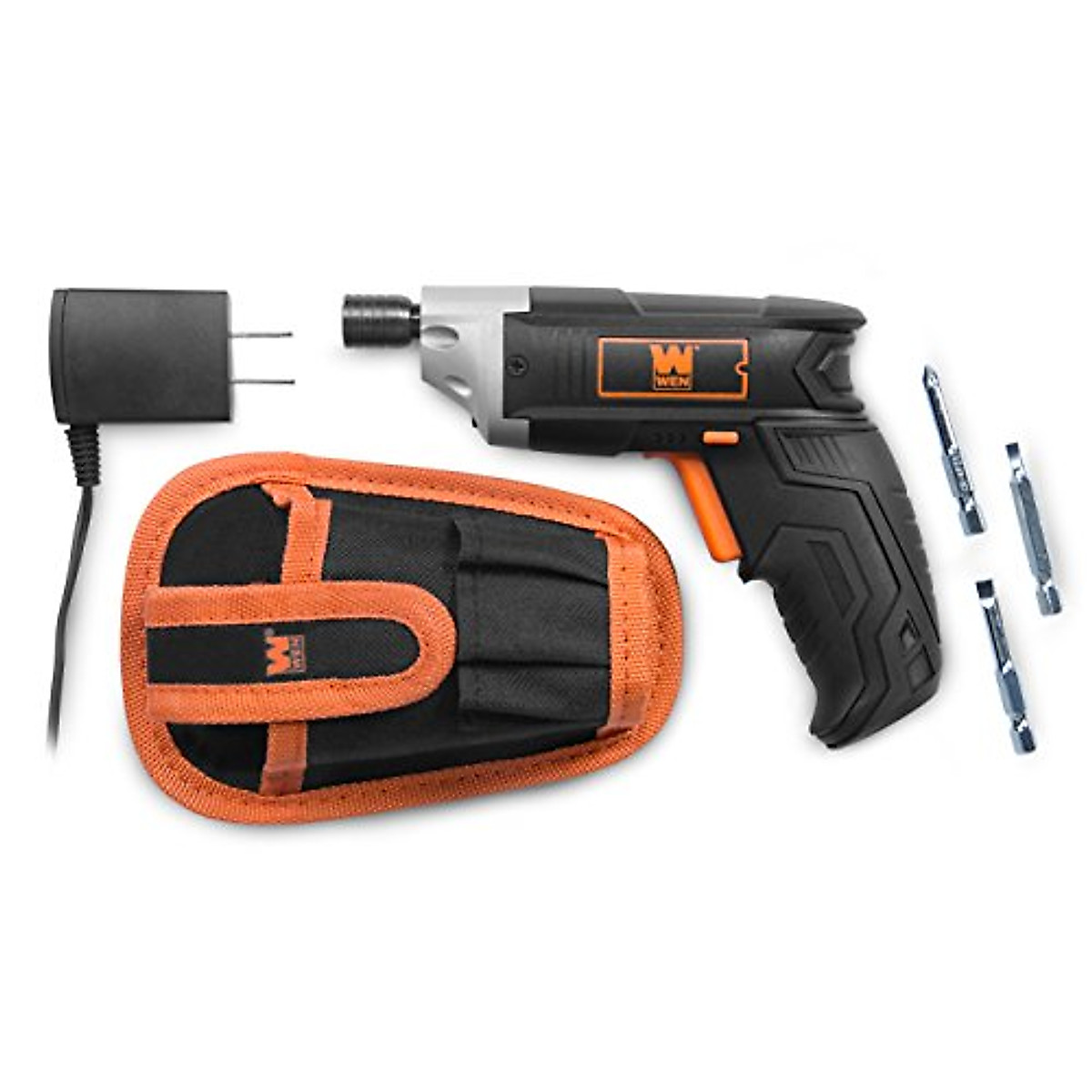 WEN 49103 3.6V Lithium-Ion Cordless Electric Screwdriver with Bits & Belt Holster