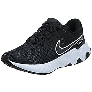 NIKE Women's Running Shoe, Black White Dk Smoke Grey, 6.5