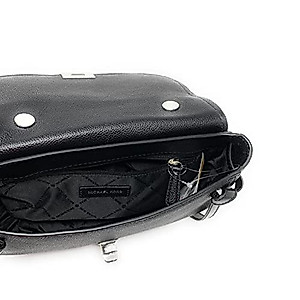 Michael Kors CASSIE Large TH Satchel Leather Handbag Bag, Black/Floral