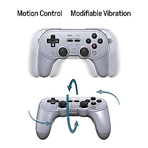 8Bitdo Pro 2 Bluetooth Gamepad for Switch/Switch OLED, PC, macOS, Android, Steam & Raspberry Pi with Storage Case (Black Edition)