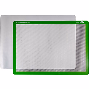 Precision Fusing Mat (17" x 24") Includes Non-Slip/Nonstick mat with See-Through Design for Appliqué Creation, and Bonus Teflon Coated Pressing Sheet!