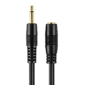 TNP 3.5mm Mono Extension (25FT) - 12V Trigger, IR Infrared Sensor Receiver Extension Extender, 3.5mm 1/8" TS Monaural Mini Mono Audio Plug Jack Connector Male to Female Cable Wire Cord