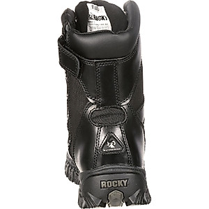 ROCKY Alpha Force Zipper Waterproof Public Service Boot, Black, Size 15(WI)