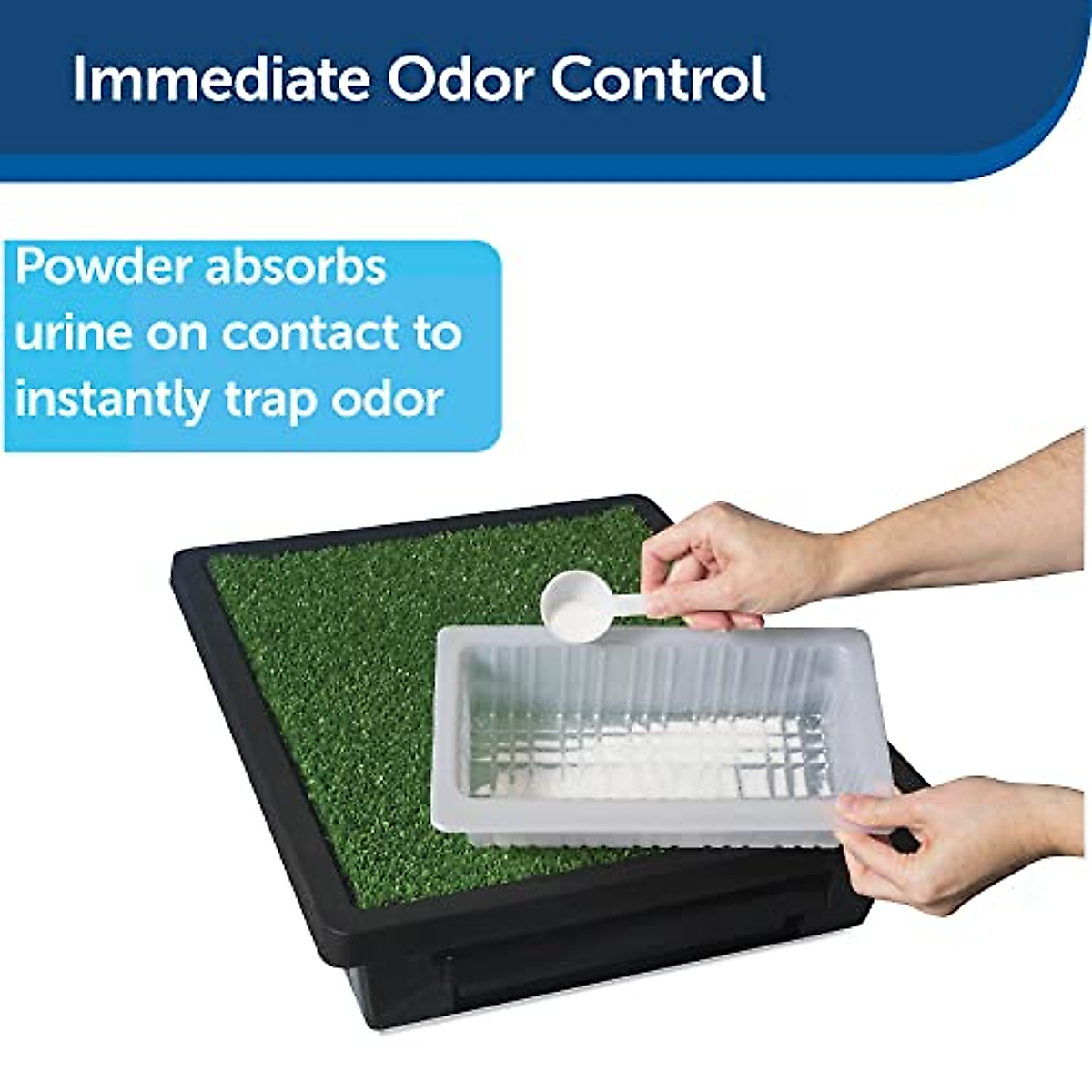 PetSafe Pet Loo Pee-Pod - Compatible with the PetSafe Pet Loo Portable Dog Potty System - Easy to Clean Up Urine Disposal Kit - Includes 7 Pee-Pod Trays and 1 Bottle of Wee Sponge Powder