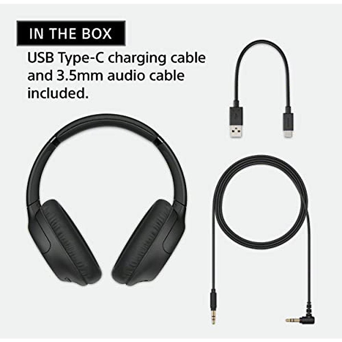 Sony Noise Cancelling Headphones WHCH710N: Wireless Bluetooth Over the Ear Headset with Mic for Phone-Call, Black