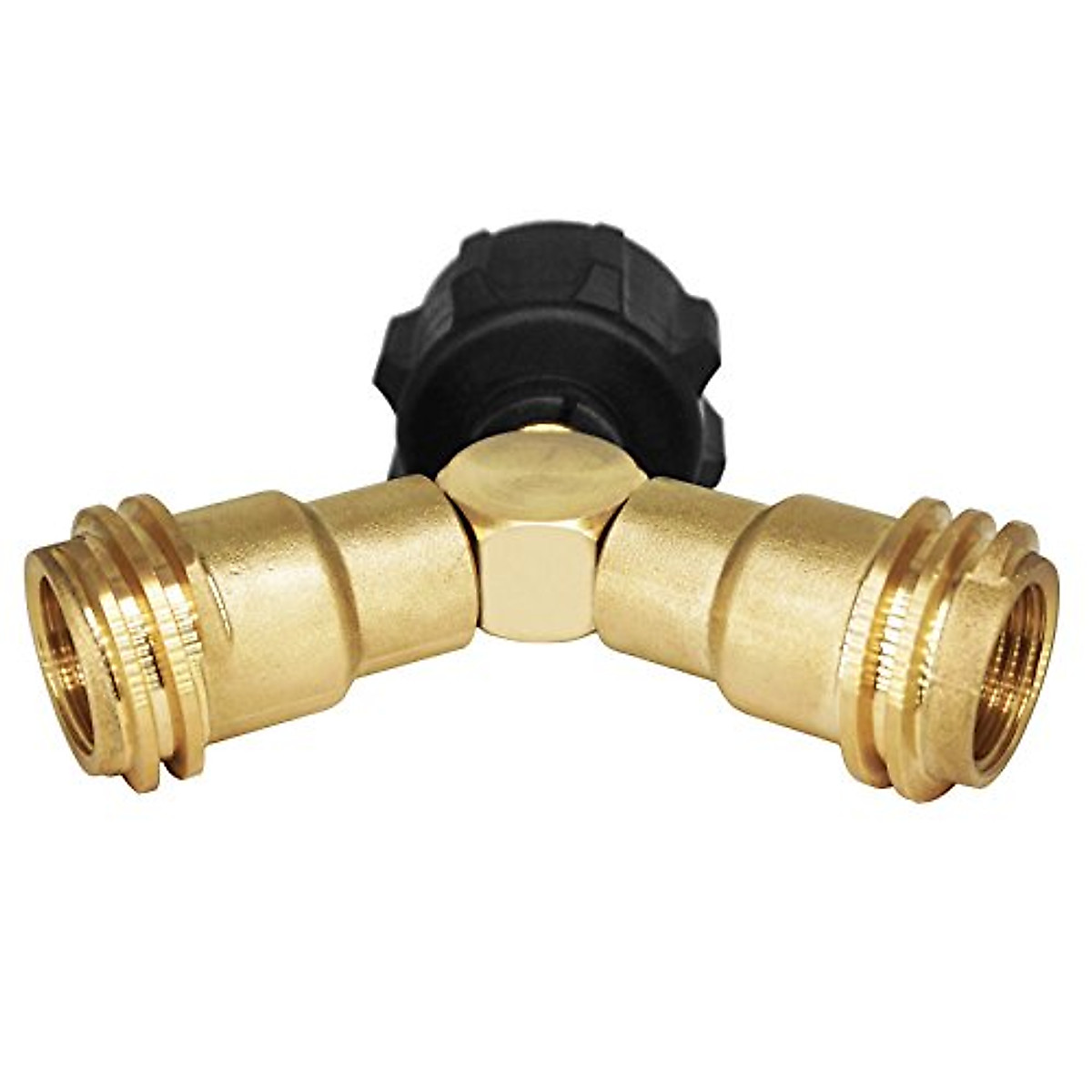 DOZYANT Propane Splitter, Propane Tank Y Splitter Adapter with Valves, 2 Way LP Gas Adapter Tee Connector for 20lb Propane Tank Cylinder, Work with BBQ Grills, Camping Stoves, Gas Burners, Heater