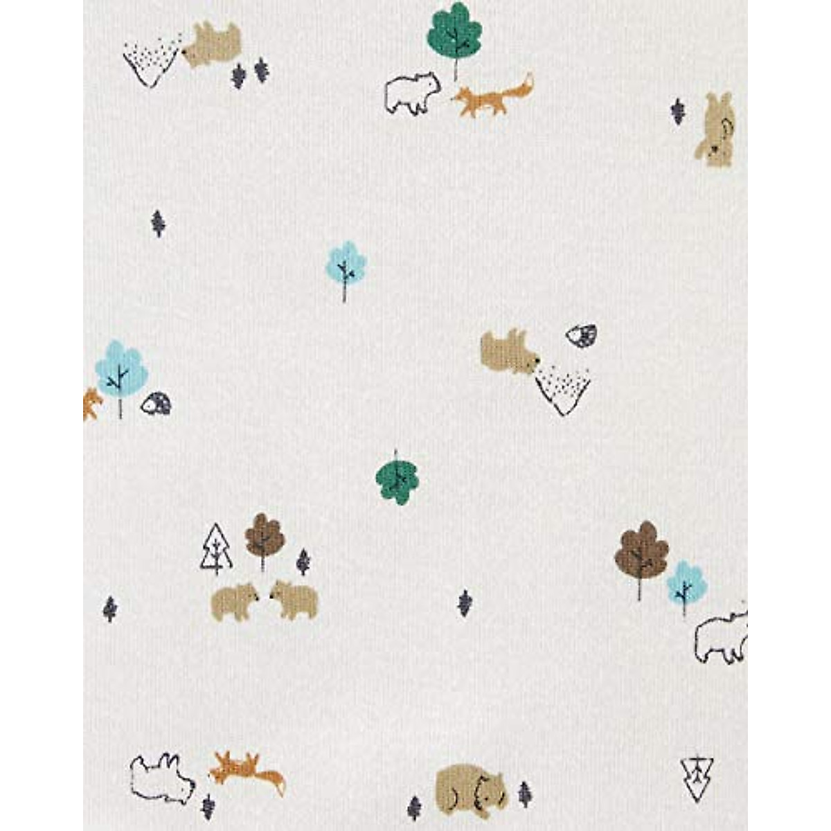 Simple Joys by Carter's Baby Boys' 5-Pack Long-Sleeve Bodysuit, Bear/Forest Animals/Stripe, 6-9 Months