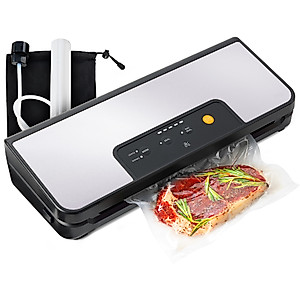 Greater Goods All-In-One Vacuum Sealer Kit - Start Sealing & Saving Today with a Powerful, Fast Sealer that comes with Sealer Bags and Accessories (Onyx Black)