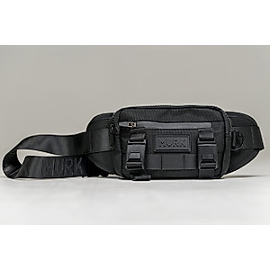 MVRK Gym Fanny Pack for Men & Women Unisex Waist Bag Pack - Waterproof Crossbody Bag - Black (BLACK)