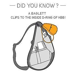 AmeriBag Healthy Back Bag Microfiber 8" Baglett (Black)