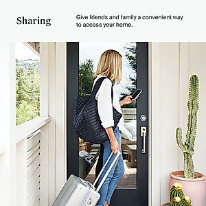 Level Lock Smart Lock, Keyless Entry, Smartphone Access, Bluetooth Enabled, Works with Apple HomeKit - Matte Black