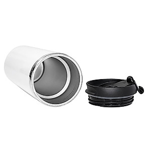 MR.R 15oz Sublimation Blanks Tumbler with Lid,Stainless Steel Double Wall Vacuum Insulated Travel Water bottle Straight Mug,Durable Powder Coated Coffee Cup,White, 450ml