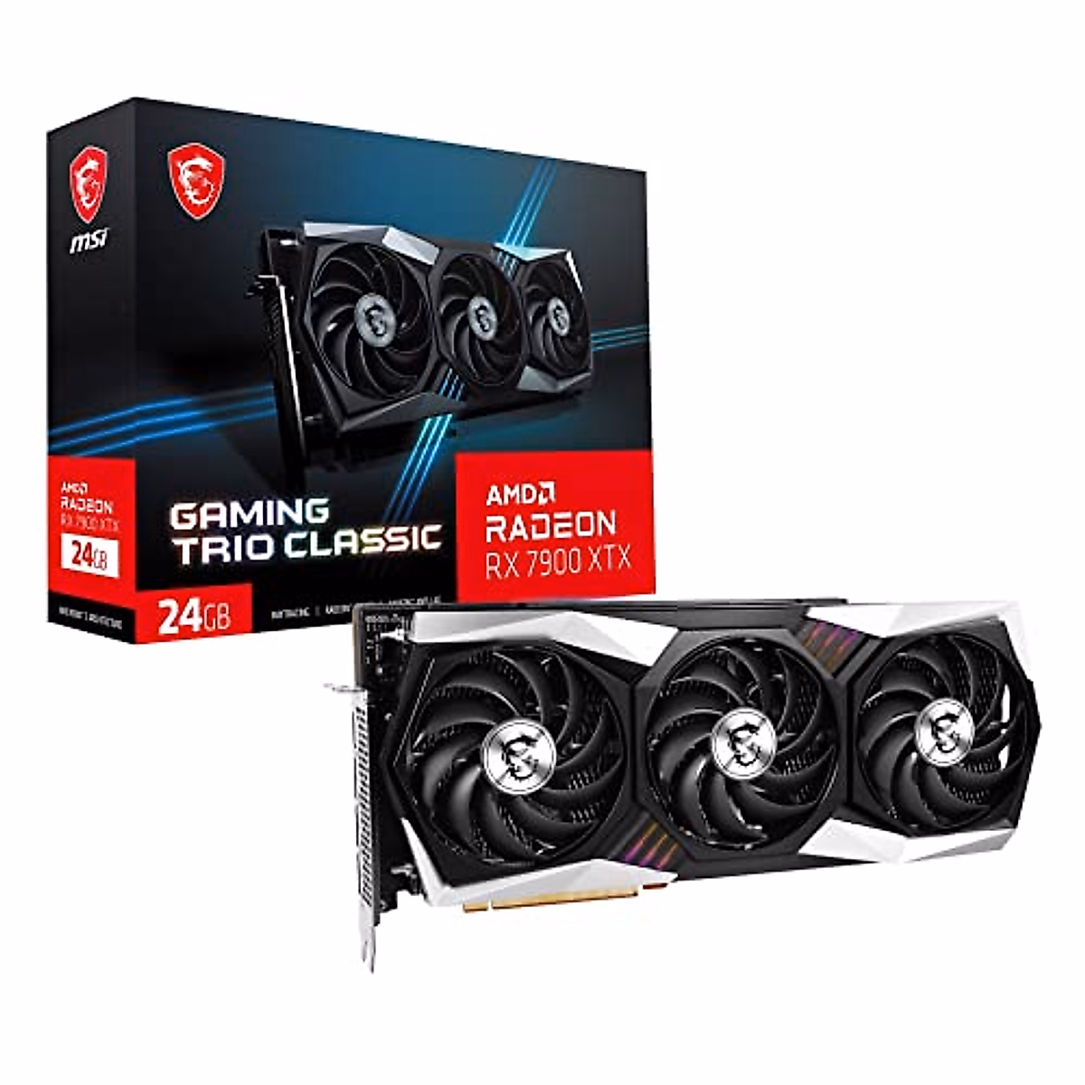 MSI Gaming Radeon RX 7900 XTX Gaming Trio Classic 24G 384-Bit HDMI/DP Torx Fan 4 AMD RDNA 3 Graphics Card (RX 7900 XTX Gaming Trio Classic 24G)
