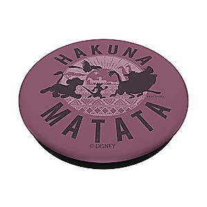 Disney The Lion King Simba Timon Pumbaa Hakuna Matata Purple PopSockets PopGrip: Swappable Grip for Phones & Tablets
