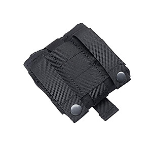 EXCELLENT ELITE SPANKER Tactical Folding Dump Pouch Utility Tool Bag Military Molle Drawstring Ammo Magazine Pouch (Black)