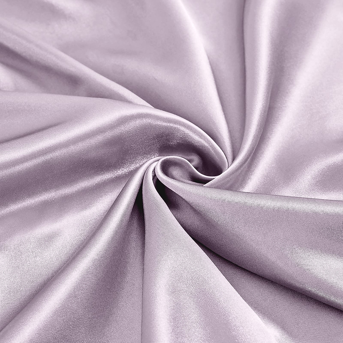 Ersmak 7 Pieces Satin Sheets Set Full Size, Luxury Silky Lavender Satin Bed Sheets Set with 1 Deep Pocket Fitted Sheet, 1 Soft Flat Sheet, 4 Queen Pillowcases and 1 Body Pillowcase