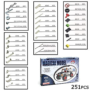 IRON COMMANDER STEM Jeep Building Toy Kit - Erector Set Model Kit, Metal Building Set, Steam Education Toy for Boys & Girls Age 8 and Up - 251 Parts