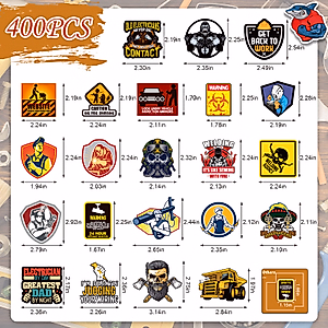 Arme 400 Pcs Hard Hat Stickers, Welding Stickers for Men&Adults Helmet, 100% Vinyl Helmet Sticker Construction Electrician Ironworker Oilfield Pipeliner Stickers for Funny Hard Hat Stickers for Adults