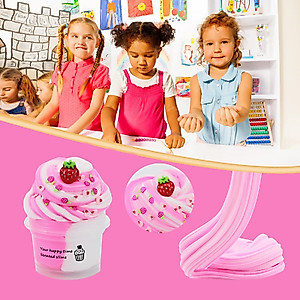 16 Pack Two-Toned Butter Slime Kit,DIY Educational Slime Toys Super Soft and Non-Sticky Toy for Gilrs.Party Favor for Kids Girls & Boys 6 7 8 9 10 11 12 +