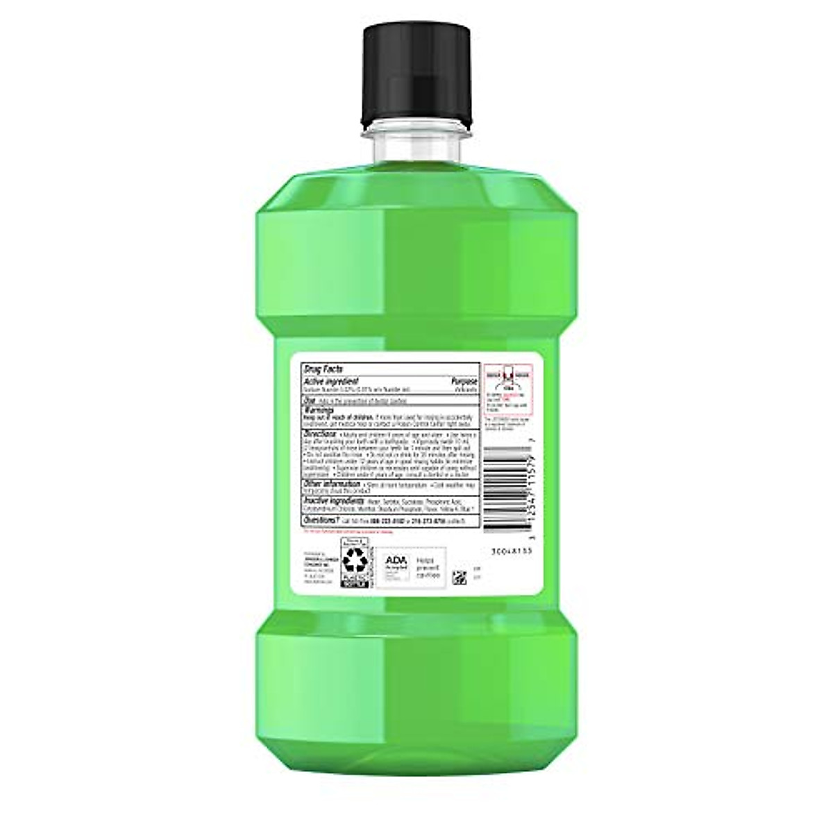 Listerine Smart Rinse Kids Fluoride Anticavity Mouthwash, Mint Shield Flavor, 500 mL