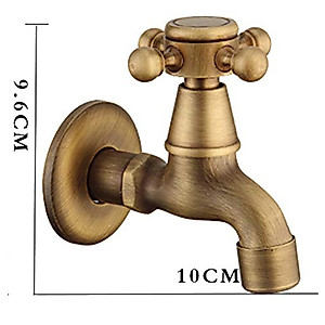 SIDERIT Bathroom Lavatory Wall Mounted Faucet Bathtub Bronze Single Cold Taps Mop Pond Garden Kitchen Sink Faucet