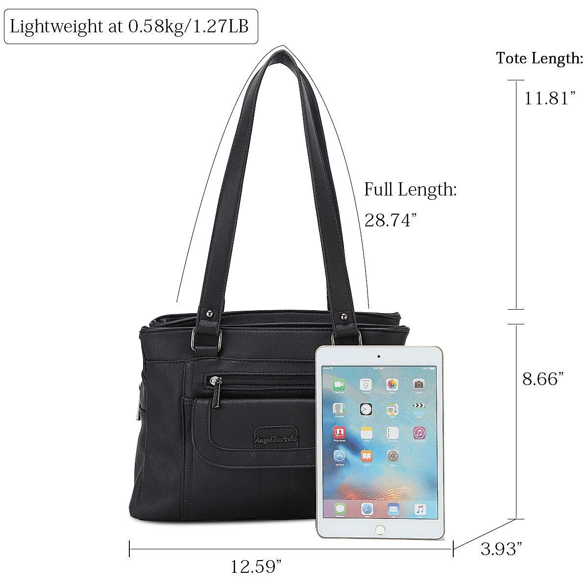 Angel Barcelo Womens Fashion Handbags Tote Bag Cross Body Shoulder Bag Top Handle Satchel Purse (RED/WHITE)