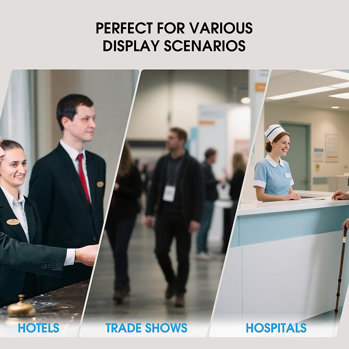 KTRIO Acrylic Brochure Holder 8.5 x 11 inches Plastic Acrylic Literature Holders Clear Flyer Holder Rack Card Holder, Magazine, Pamphlet, Booklet Display Stand Trifold Holder Desk or Wall Mount 2 Pack