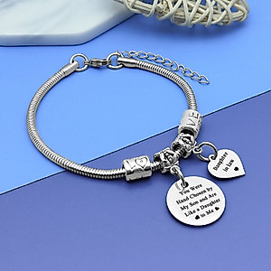 DlaeKua Daughter in Law Gift from Mother in Law Jewelry Bracelet for Women Bride Gift for Daughter in Law On Wedding Day Inspirational Birthday Christmas Gifts for Daughter in Law from Father in Law