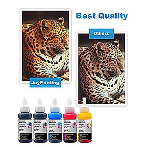 JoyPrinting Epson 664 Ink Refill Bottles Replacement for T664 Ink Work for EcoTank ET-2650 ET-2500 ET-2550 ET-2600 ET-4500 ET-14000 L100 L110 L120 L200 L210 L300 L350 L355 L550 L555 Printers (5 Pack)