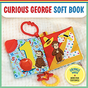 KIDS PREFERRED Curious George Soft Book with Teether and Crinkle