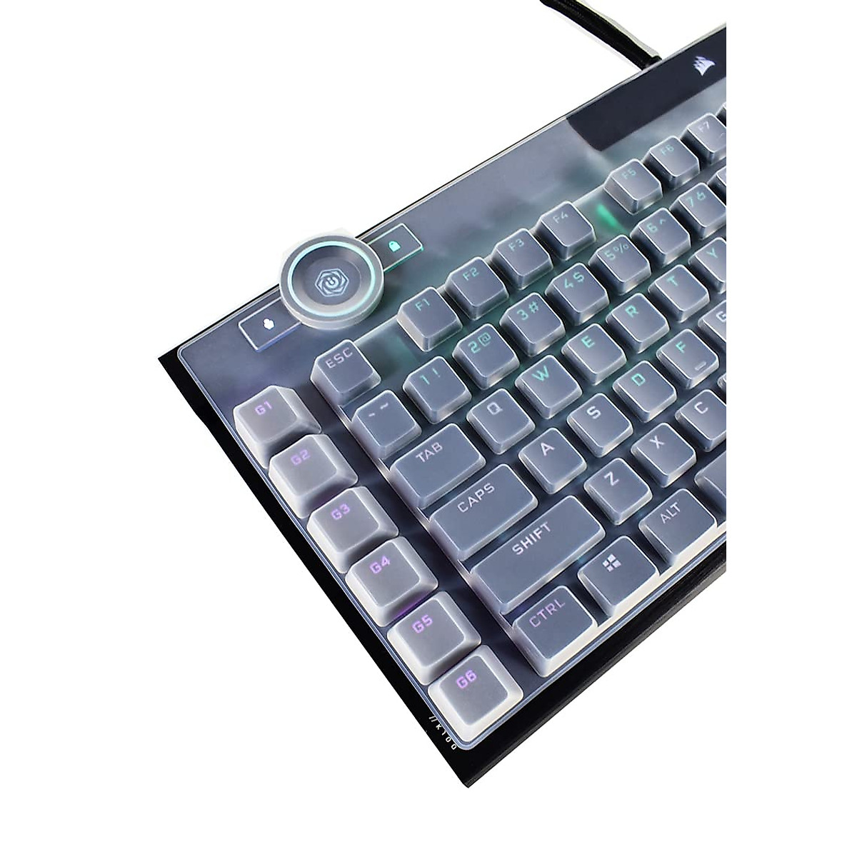 Silicone Keyboard Skin Cover Compatible for Corsair K100 RGB Mechanical Gaming Keyboard, Corsair K100 RGB Optical-Mechanical Gaming Keyboard (Clear)