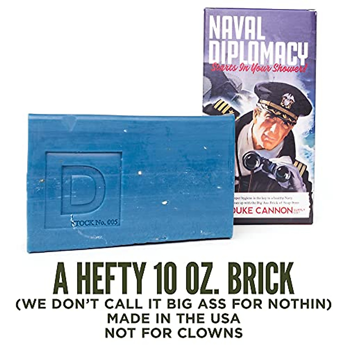 Duke Cannon Supply Co. Big Ass Brick of Soap Bar for Men WWII Collection (Naval Diplomacy, Accomplishment, Victory, Productivity)Variety-Pack- Extra Large, Masculine Scents, 10 oz (Variety 4 Pack)